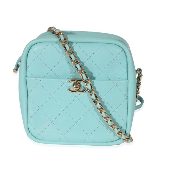 CHANEL | Bags | Chanel Light Blue Goatskin Casual Trip North South ...